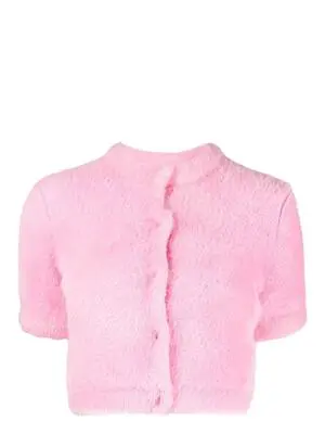 Alexander Wang Button-opening Cropped Sweater - Pink