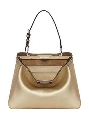 Fendi Metallic Leather Bag - Champagne-colored