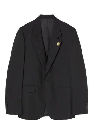 Gucci Single-breasted Gg Jacket - Black
