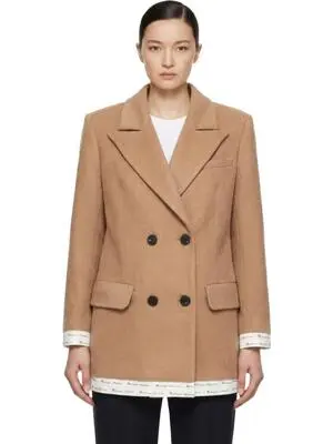 MARISSA CHIARA Double-breasted Casual Jacket - Camel