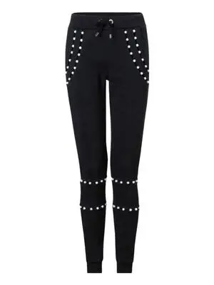 Philipp Plein Embellished Logo Detail Track Pants - Black