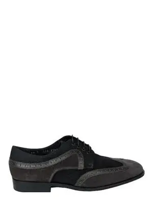 FERRAGAMO Lace-up Business Dress Shoes - Grey