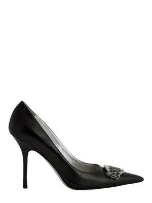 Dsquared2 Logo Plaque Pointed-toe Pumps - Black