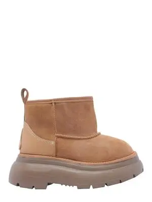 R13 Logo Wool Short Boots - Light Brown