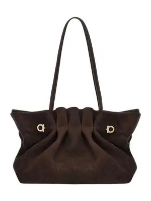 FERRAGAMO Soft Gancio Bag - Black