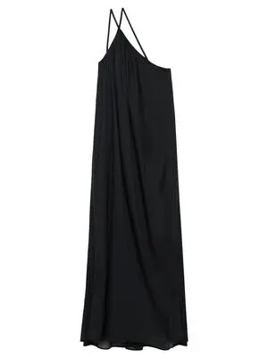 Closed Gathered Maxi Dress - Black