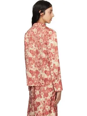 GANNI Ganni Floral Print Long Sleeve Shirt