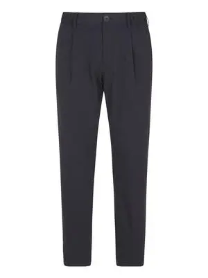 Herno Seersucker Straight-leg Trousers - Black