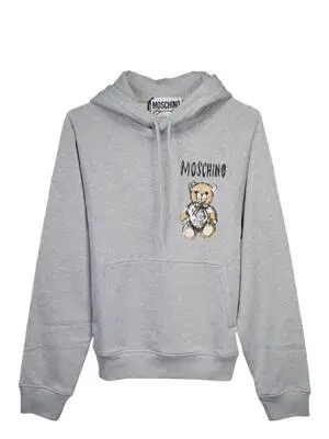 Moschino Teddy Bear Graphic Hoodie - Gray