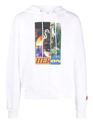 Heron Preston Printed Hooded Sweatshirt - White