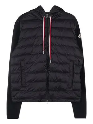 Moncler Long Sleeve Down Jacket With Hood - Black