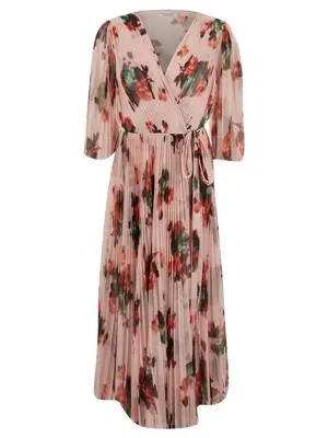 Philosophy Di Lorenzo Serafini Printed Pleated Midi Dress - Multicolor