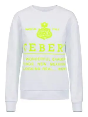 Iceberg Crew Neck Sweater With Logo Details - White