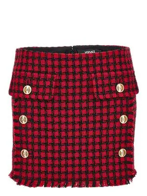 VERSACE Versace Checked Mini Skirt
