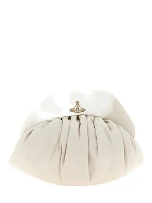 VIVIENNE WESTWOOD Orb Plaque Clutch Bag - Light Brown
