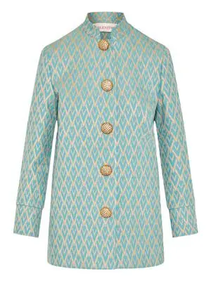 Valentino Garavani Long-sleeved Casual Jacket - Blue, Gold