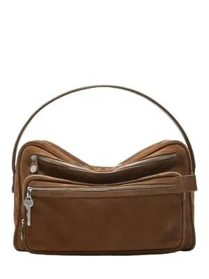 Acne Studios Camero Camera Suede Shoulder Bag - Brown