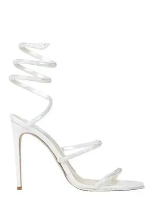 Rene Caovilla Margot Embellished Open Toe Sandals - White