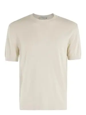 CIRCOLO 1901 Short-sleeved Knitted T-shirt - Ivory