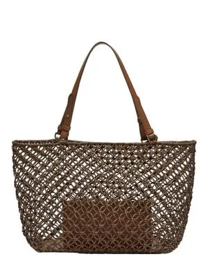 Max Mara Woven Tote Bag - Brown