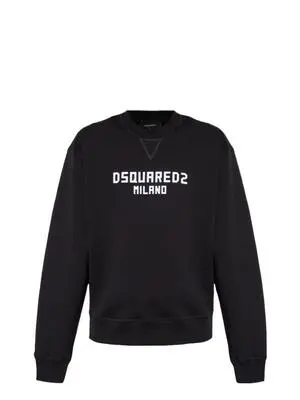 Dsquared2 Logo Printed Crewneck Sweatshirt - Black