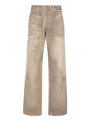 Balmain Loose-fit Denim Jeans - Beige