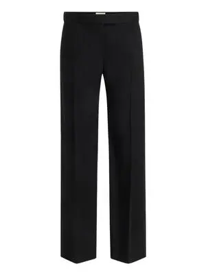 Khaite Callen Wool Track Pants - Black