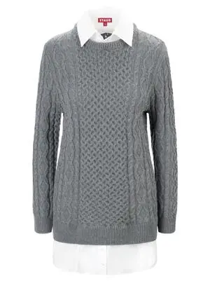 Staud Long-sleeved Layered Dress - Gray
