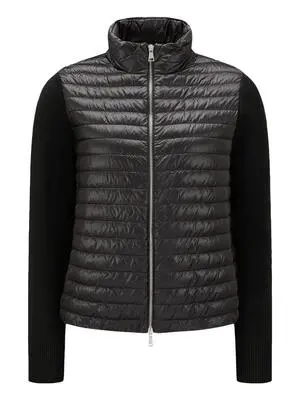 Moncler Quilted Zipped Cardigan - Black
