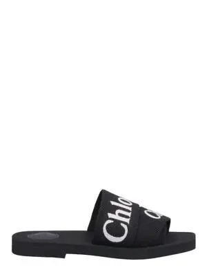 Chloé Woody Flat Mules - Black