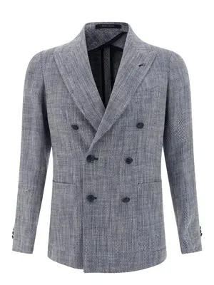 Tagliatore Welt-pocketed Double-breasted Blazer - Gray