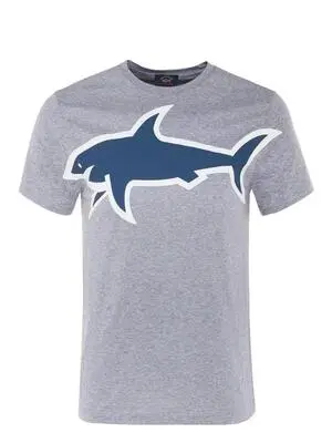 PAUL  SHARK Round-necked Logo T-shirt - Gray
