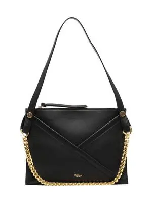 Mulberry Pouch Bag With Chain Strap - Black