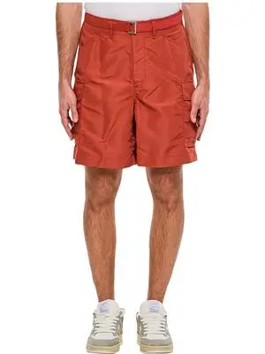 Sacai Belt-loop Cargo Shorts - Orange