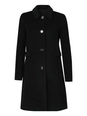 Emporio Armani Single-breasted Coat - Black