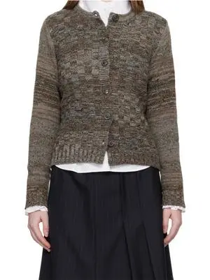 MAISON MARGIELA Wool Blend Knit Cardigan - Black