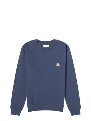 Maison Kitsuné Chillax Fox Crewneck Sweatshirt - Blue
