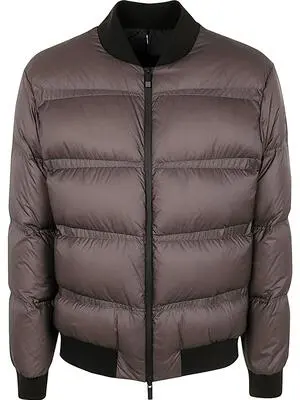 Moncler Vioz Quilted Bomber Jacket - Brown