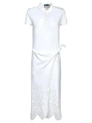 Polo Ralph Lauren Scalloped Hem Maxi Dress - White