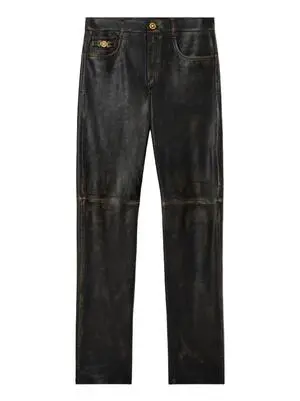 VERSACE Versace Distressed Leather Trousers