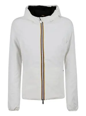 K-WAY Reversible Hooded Zip-up Jacket - White