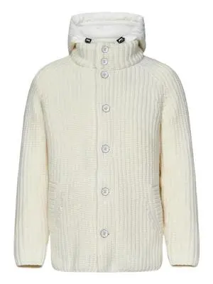 Herno Sorano Button-up Bomber Jacket With Hood - White