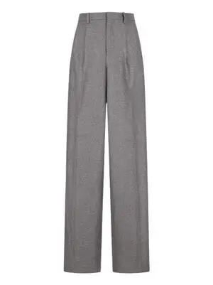 CELINE Celine Pleated Cashmere Flannel Trousers