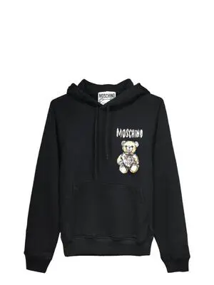 Moschino Teddy Bear Print Hoodie - Black
