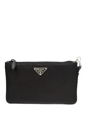 Prada Logo Clutch - Black