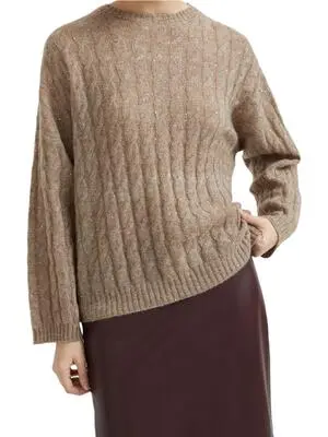 BRUNELLO CUCINELLI Brunello Cucinelli Cable-Knit Jumper With Detachable Hood