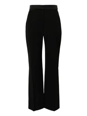 Casablanca Pressed-crease Long-length Straight-leg Trousers - Black