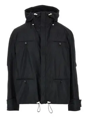 FERRAGAMO Hooded Casual Jacket - Black