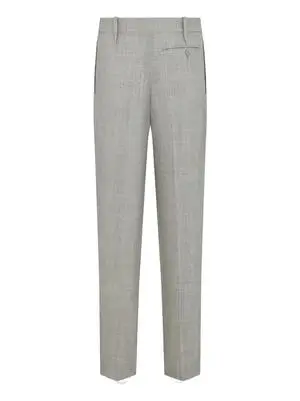 Dior Straight Leg Pleated Trousers - Gray
