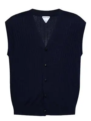 BOTTEGA VENETA Bottega Veneta V-Neck Sleeveless Knitted Gilet